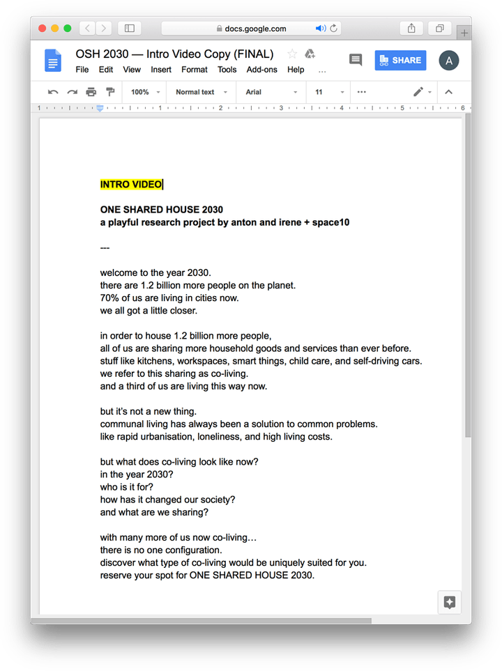 One Shared House 2030 — Designing for Stickiness