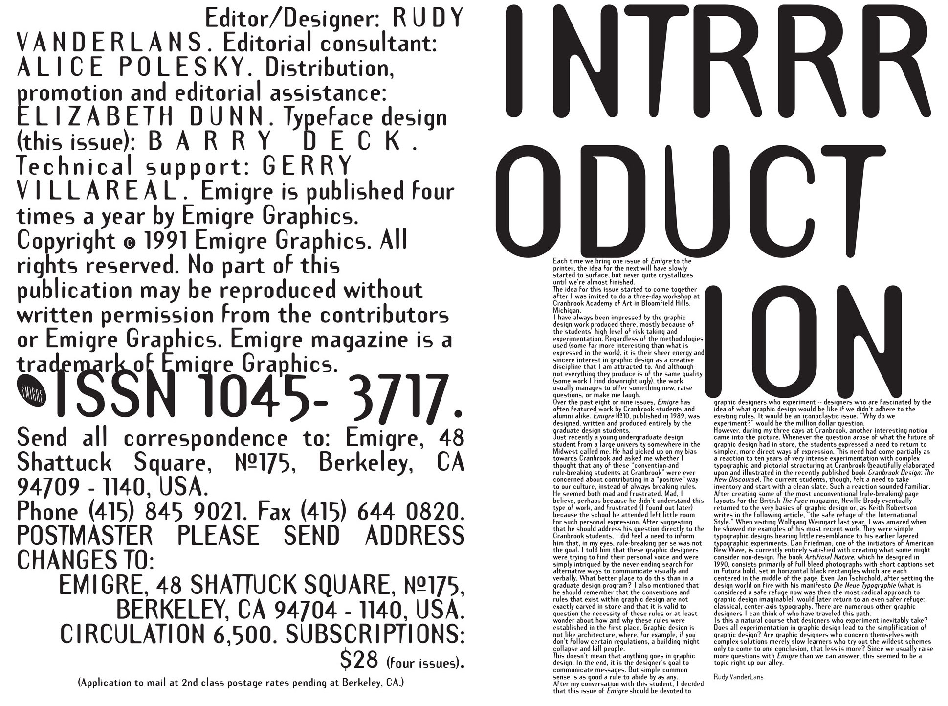 Readymag Stories: Emigre
