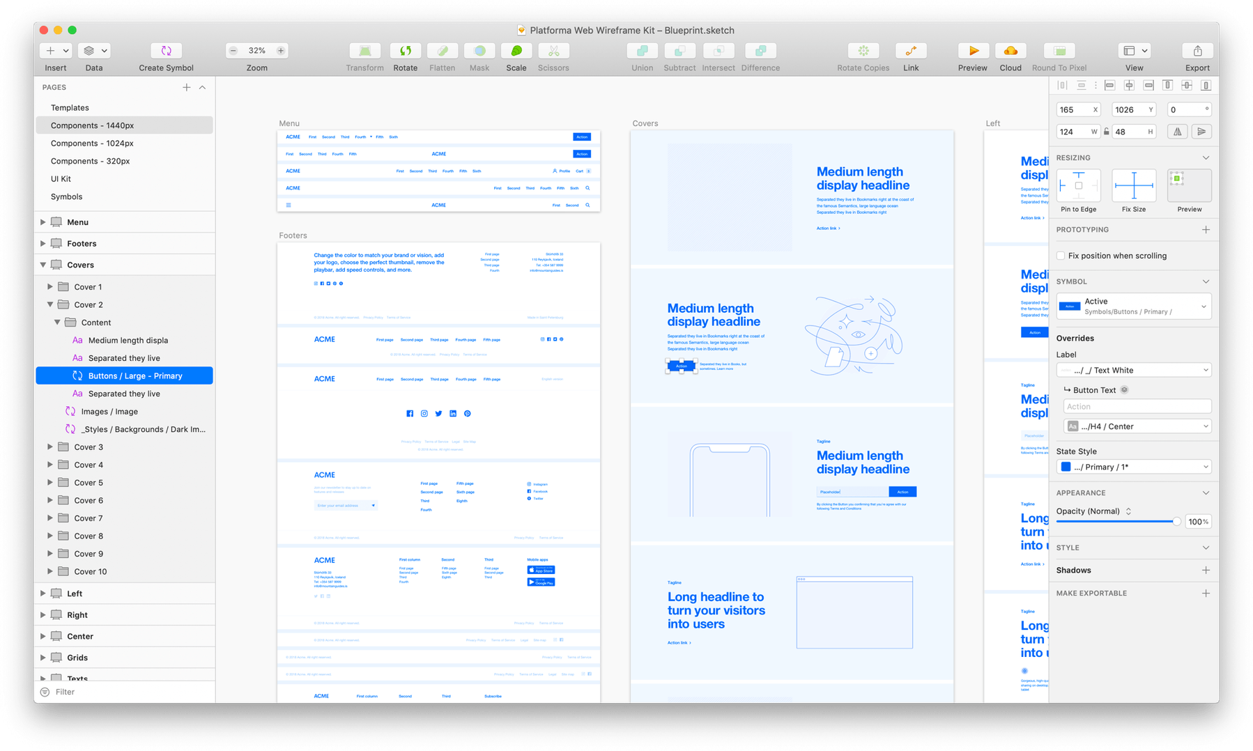 Platforma Wireframe Kit – Ultimate Collection of Website Wireframes