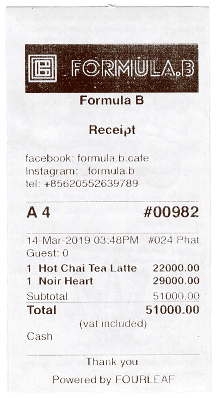 Coffee Receipt Stories — Laos