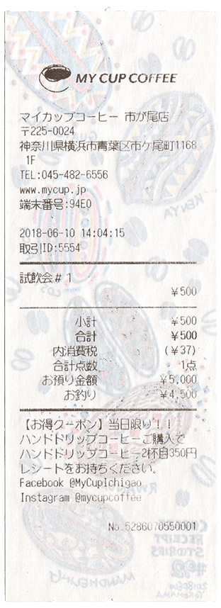 Coffee Receipt Stories — Coffee