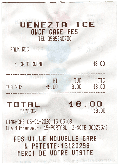 Coffee Receipt Stories — Morocco