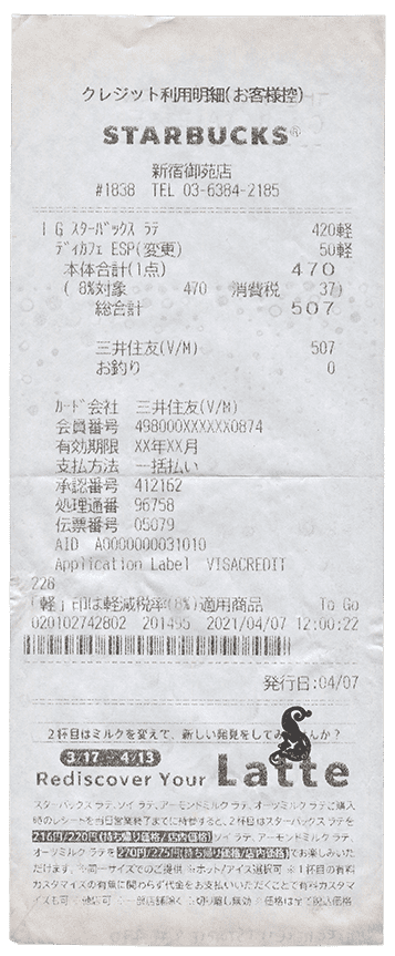 Coffee Receipt Stories — Infographic