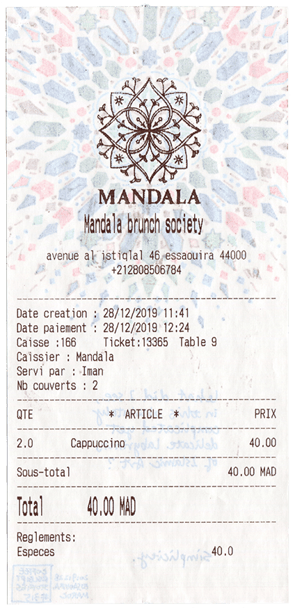 Coffee Receipt Stories — Morocco
