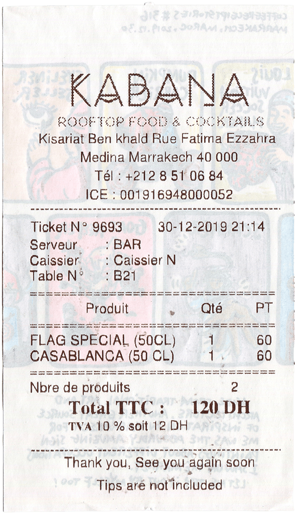 Coffee Receipt Stories — Morocco