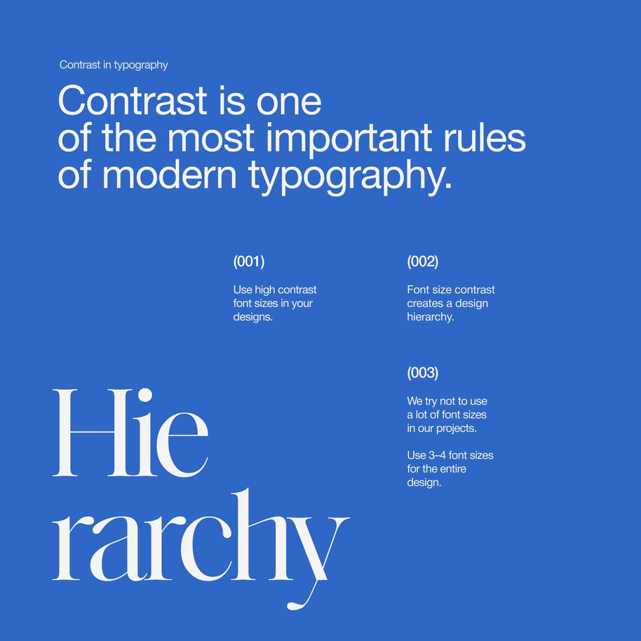 Typography Principles — Contrast