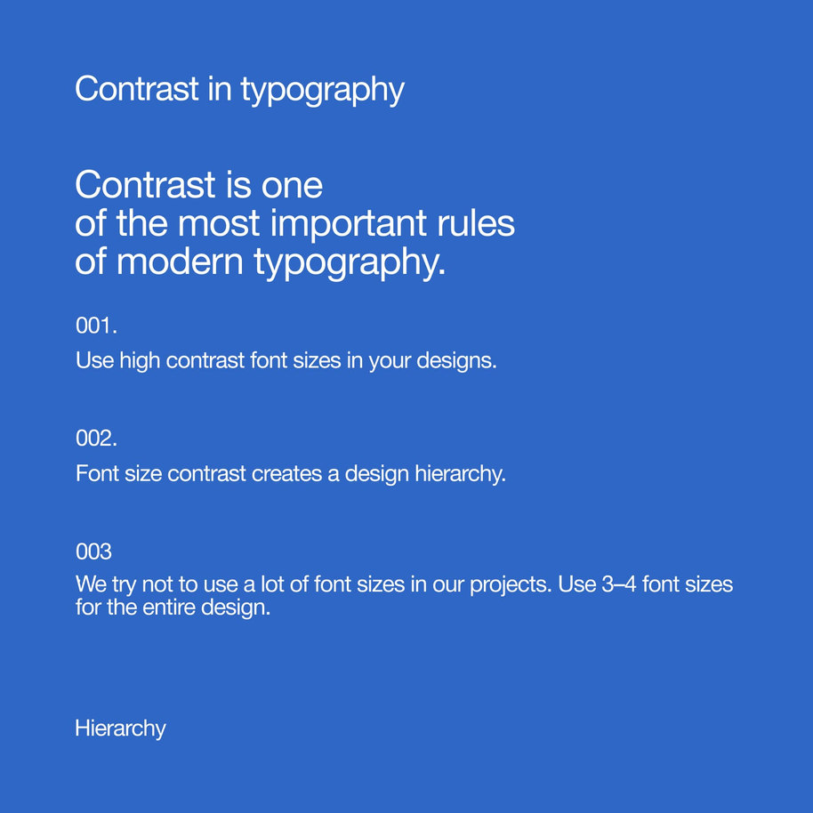 Typography Principles — Contrast