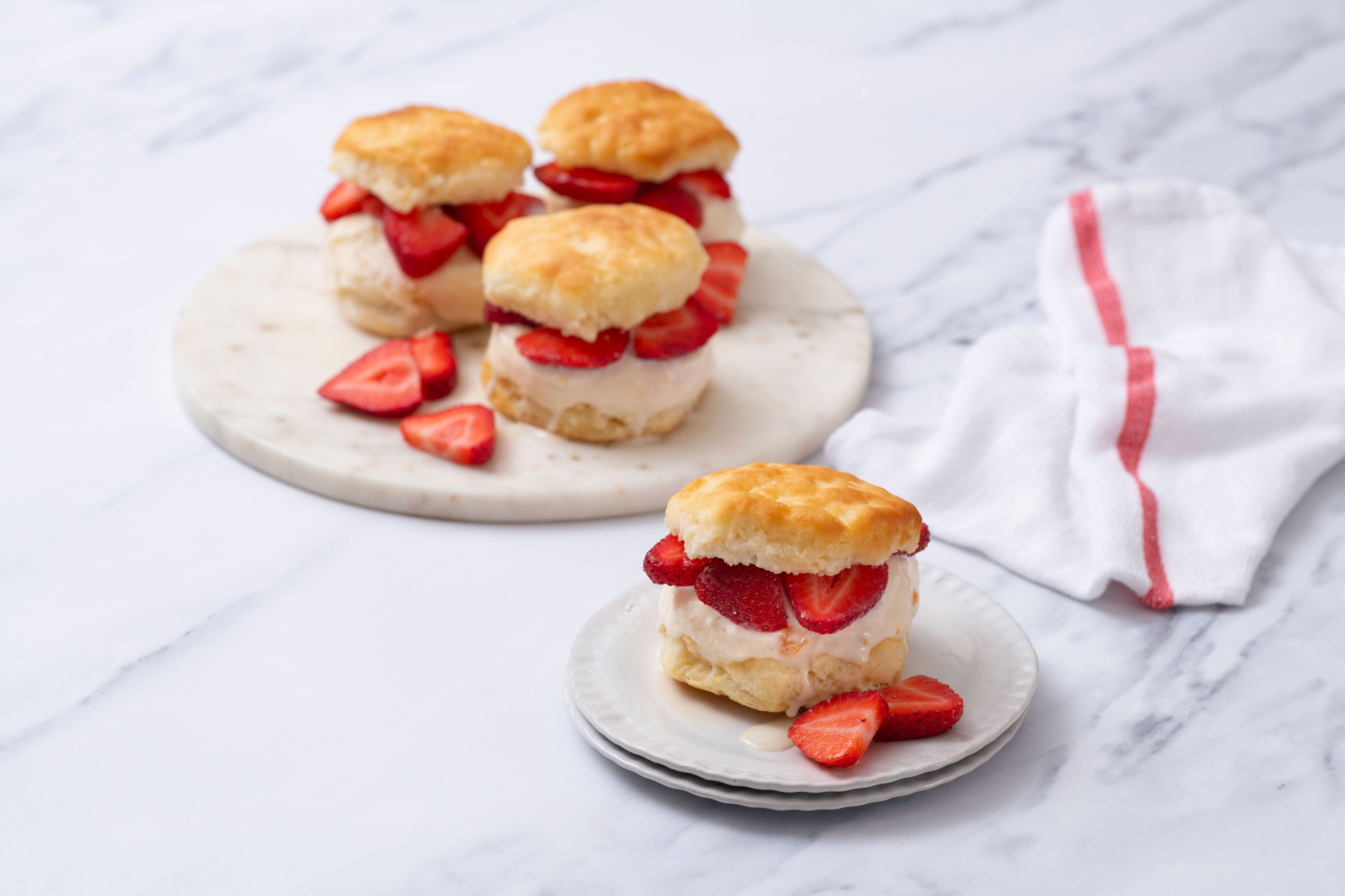 Extra Helpings Cookbook — Strawberry Peach Shortcake Ice Cream Sandwich