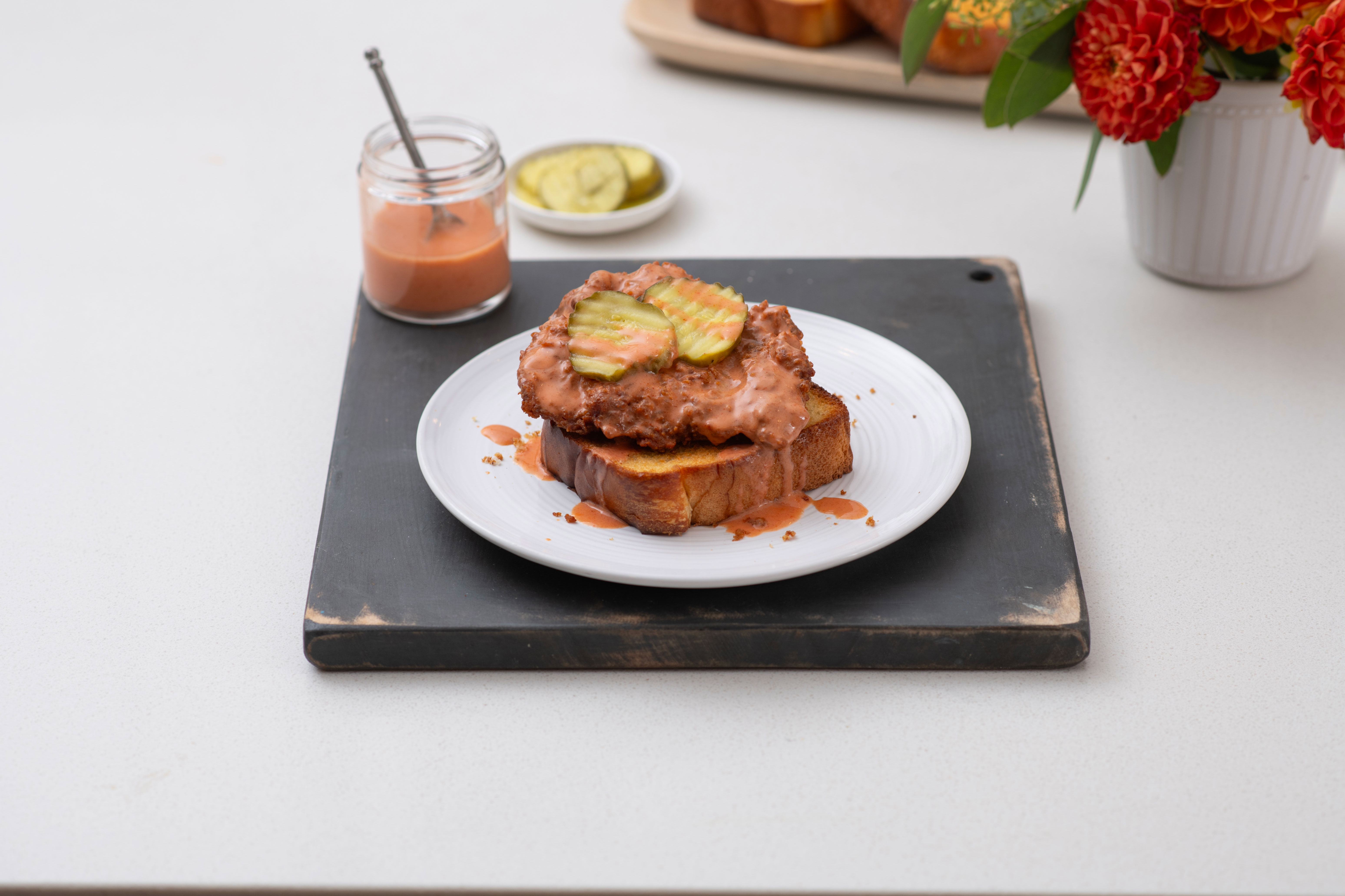 Extra Helpings Cookbook — Nashville Hot Chicken Open-Faced Sandwich