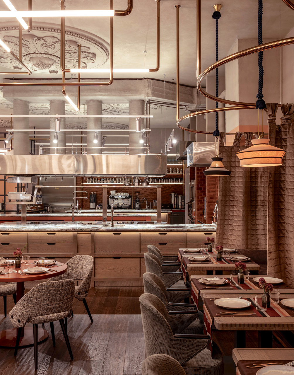 Restaurant interior. The design of the restaurant.