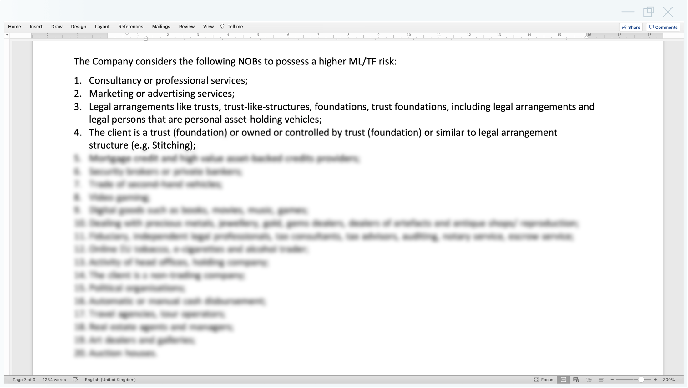 AML/ CTF risk appetite statement template