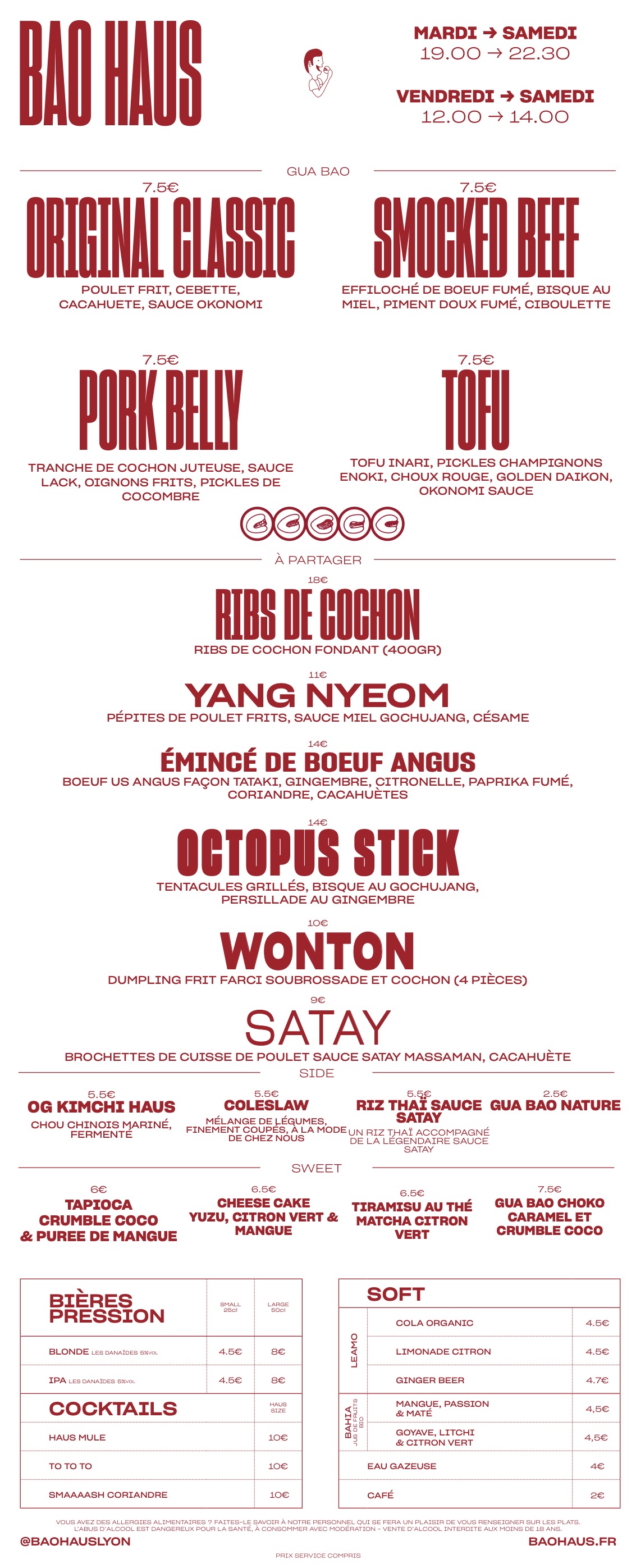 Bao Haus — Menu