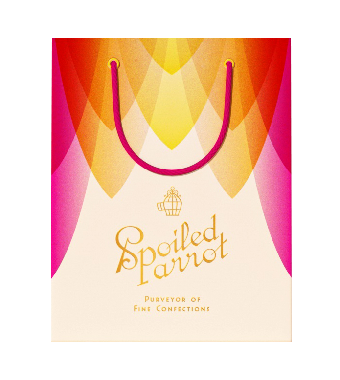 Mucca branding for Candy Store Inside Tin Building: Spoiled Parrot.