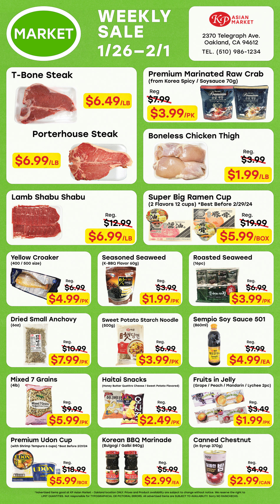 KP Asian Market — Sale