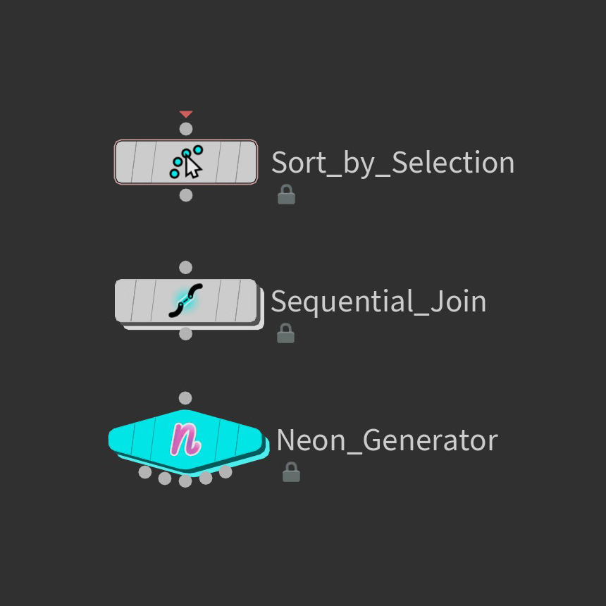 Single Vector / Neon Generator / Houdini digital asset