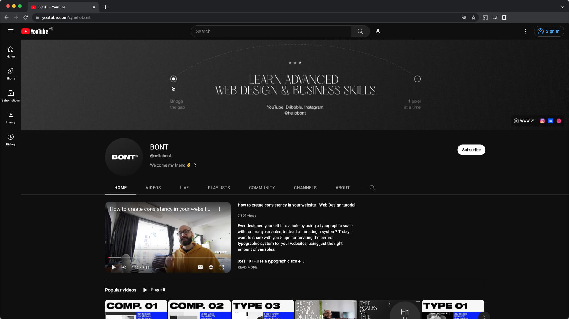 BONT® - Freelance Web Design Academy — Free Golden Canon Grid course for Web Designers