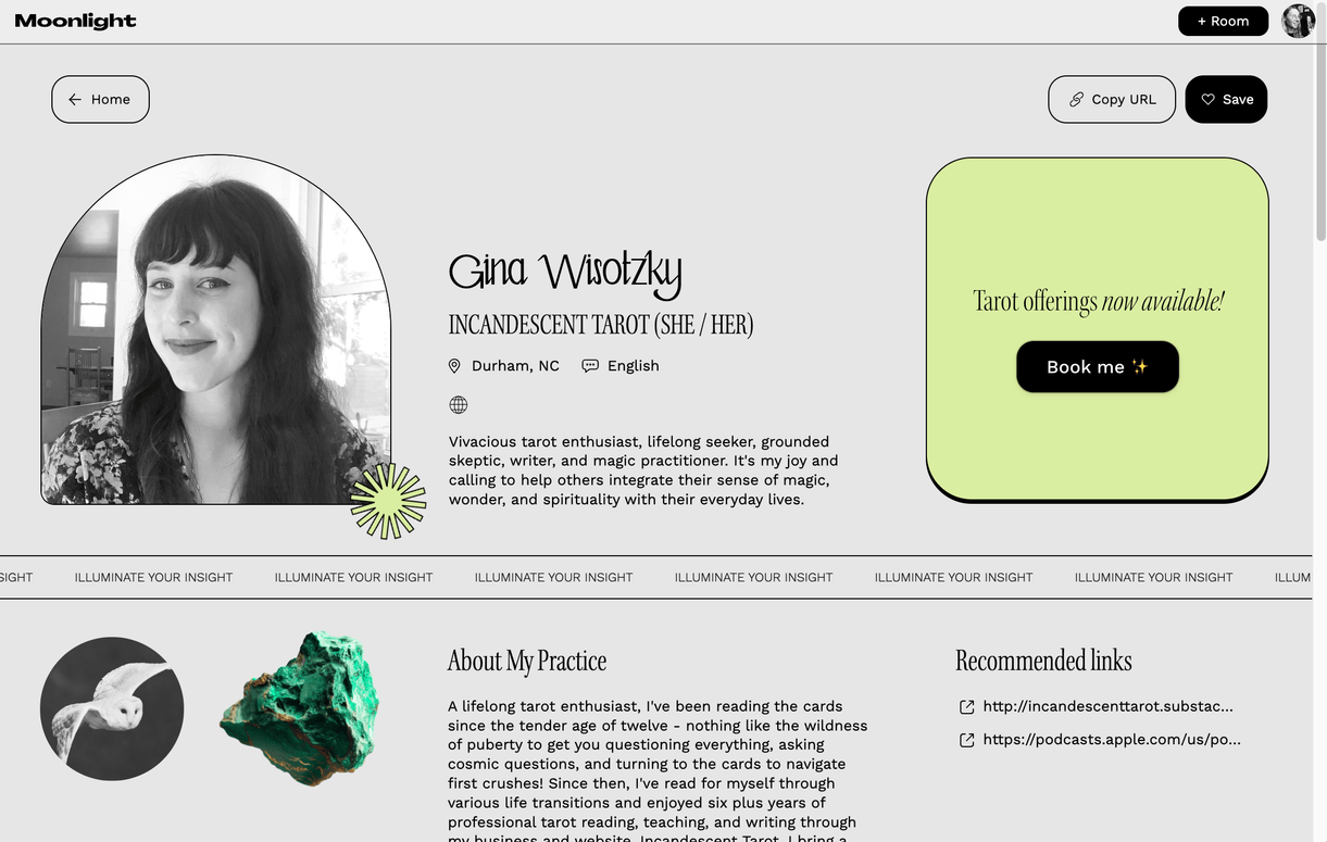 Moonlight - Interactive Online Tarot Platform